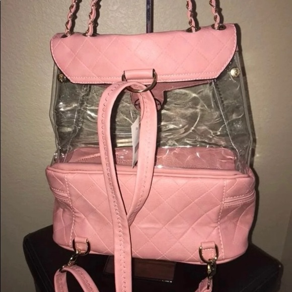 Trendy boutique | Bags | Clear Backpack Pink | Poshmark